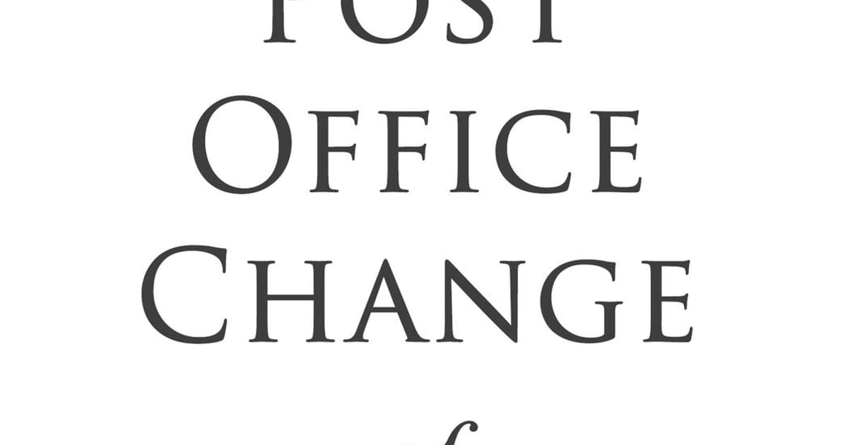 Post Office Change Address The United States About me Post Office Change Address The United States About me