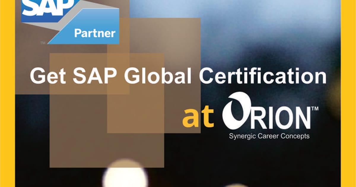 Orion - SAP Authorized Training Partner - Ahmedabad, India, Orion ...