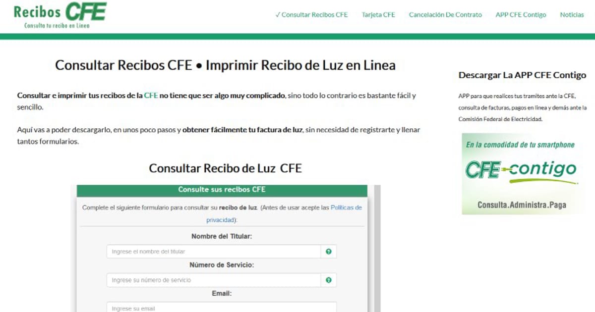 Cfe Recibos Mx - México | about.me