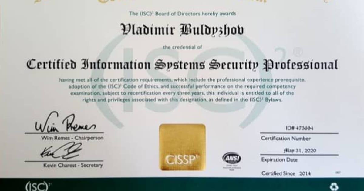 Buy Cissp Certificate Without Exam Canada | about.me