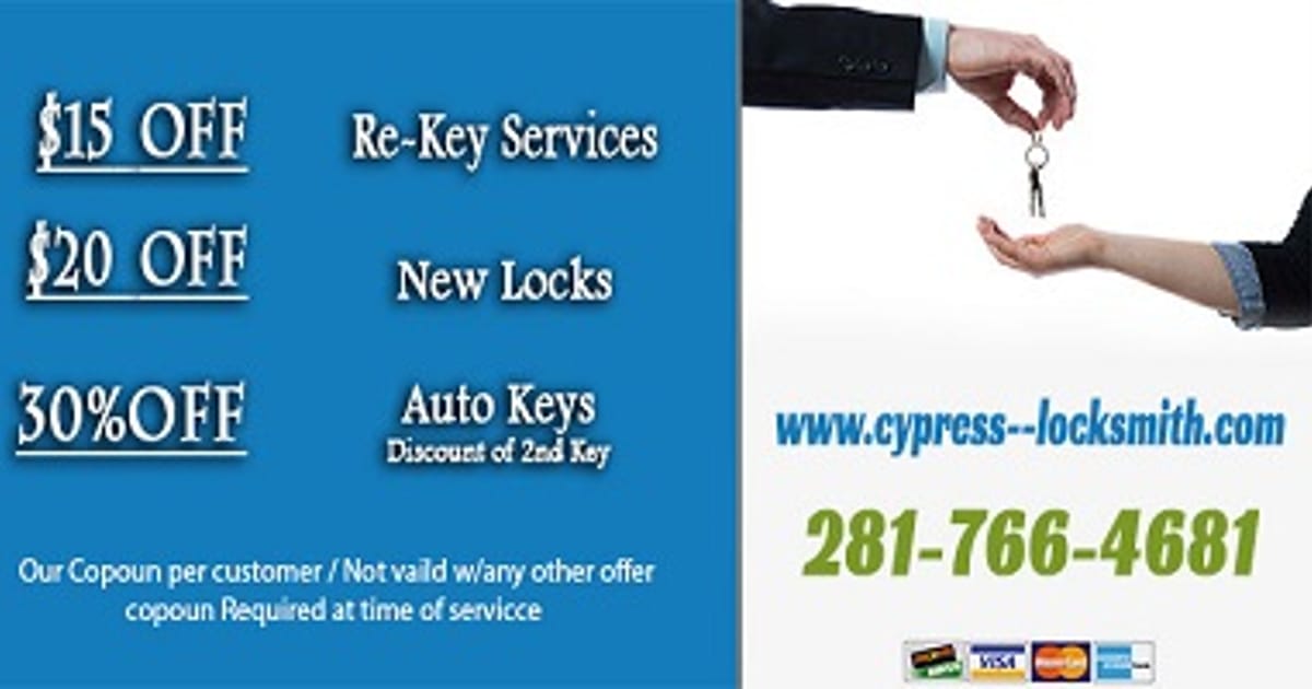 Cypress Locksmith - 14128 Cypress-Rosehill Road, Cypress, TX, US, 77410 ...