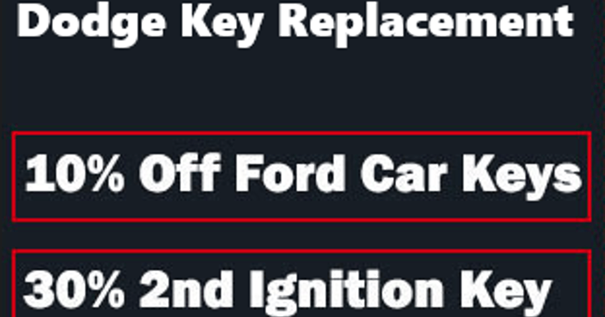 Dodge Key Replacement - Brownsburg, IN 46112 | about.me