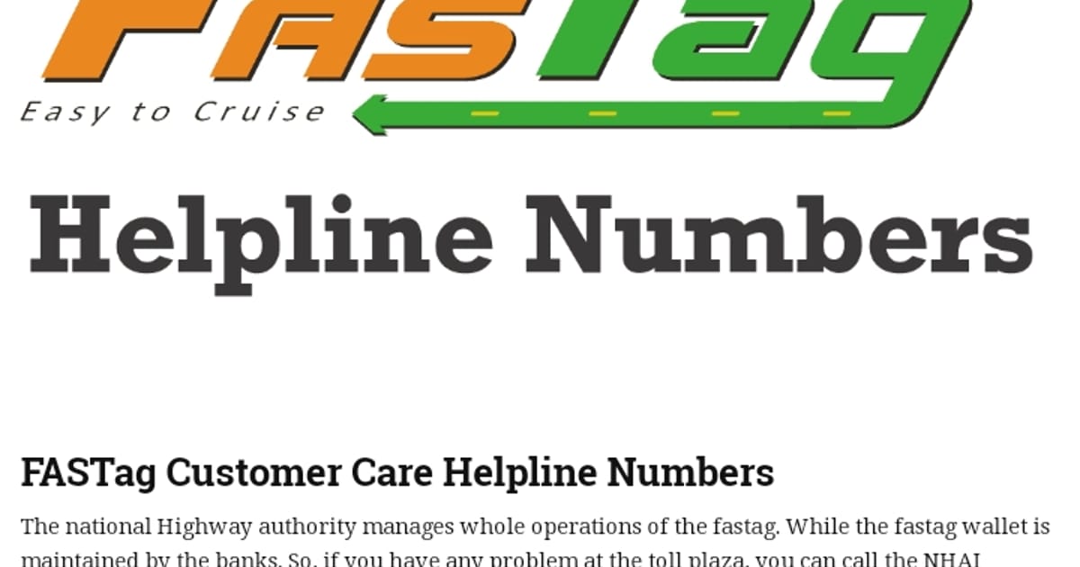 FasTag Service | about.me