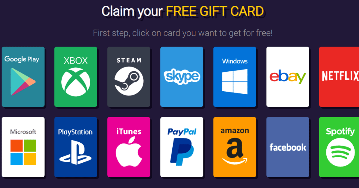 Free Gift card codes generator without human verify - united states ...