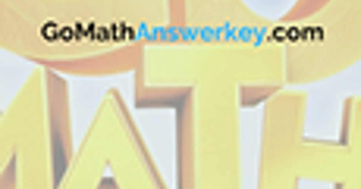 Go Math Answer Key - Hyderabad, Telangana, India, St.Marys Group of ...