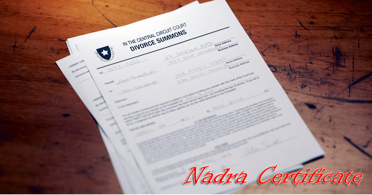 Nadra Divorce Certificate 2021 - Pakistan | about.me