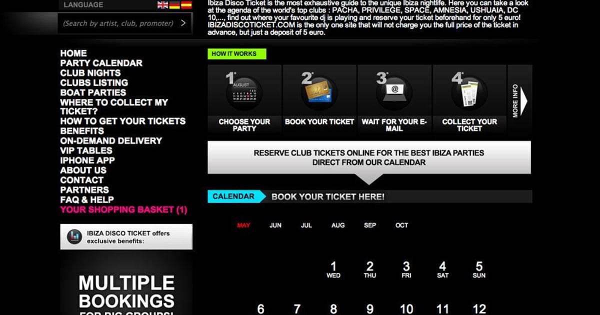 Oreste Carpi - Ibiza, Balearic Islands, Spain, PR Disco Ticket | about.me