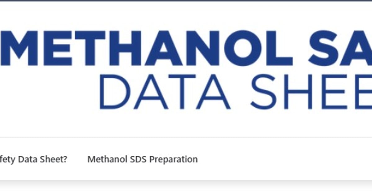 methanol sds
