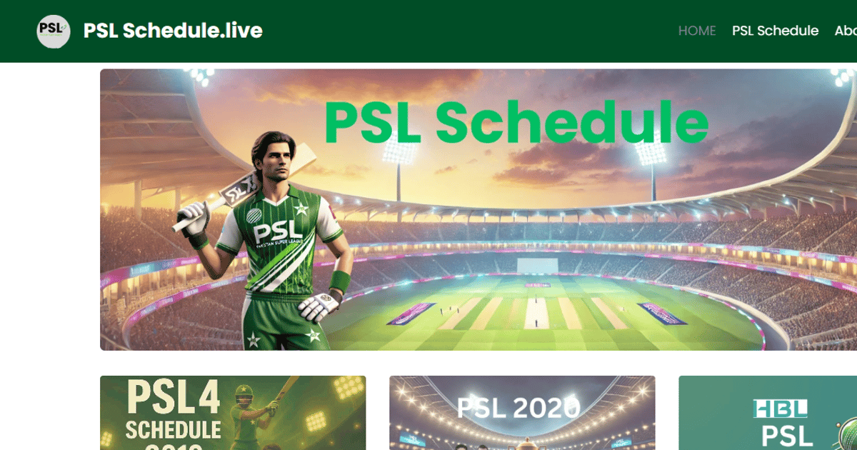 PSL Schedule - Pakistan | about.me