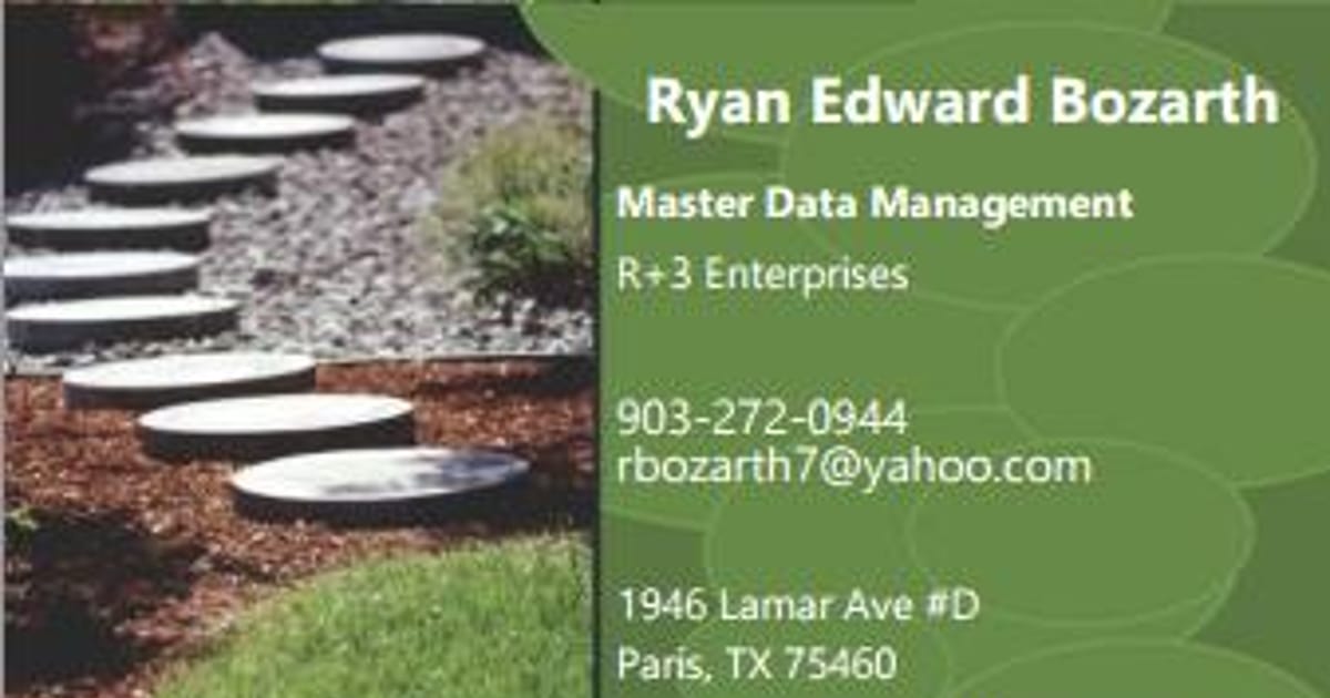 Ryan Bozarth - Paris, Texas, Lubbock, Texas, DFW, Texas, Norman ...