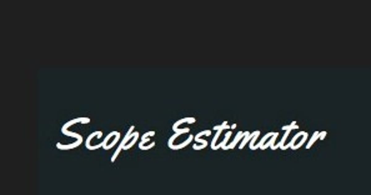 Scope Estimator - Toronto, On | about.me