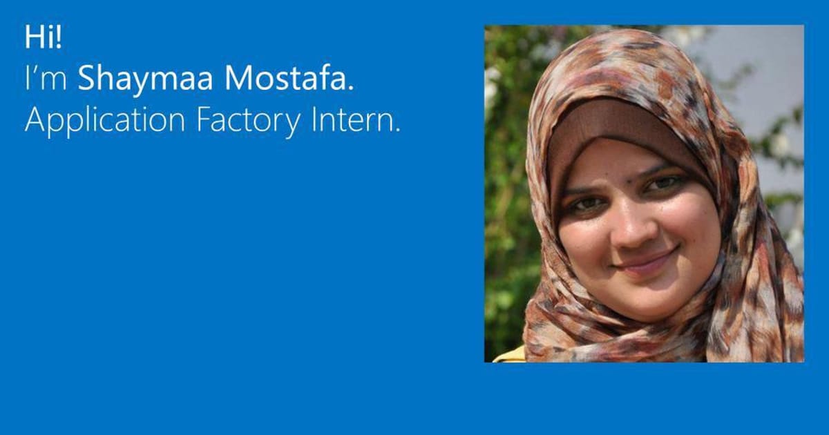 Shaymaa Mostafa - Fayoum, Microsoft Egypt-Smart Vullage, Computer Sciences | about.me