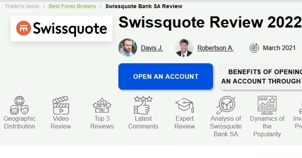 swissquote review - USA | about.me
