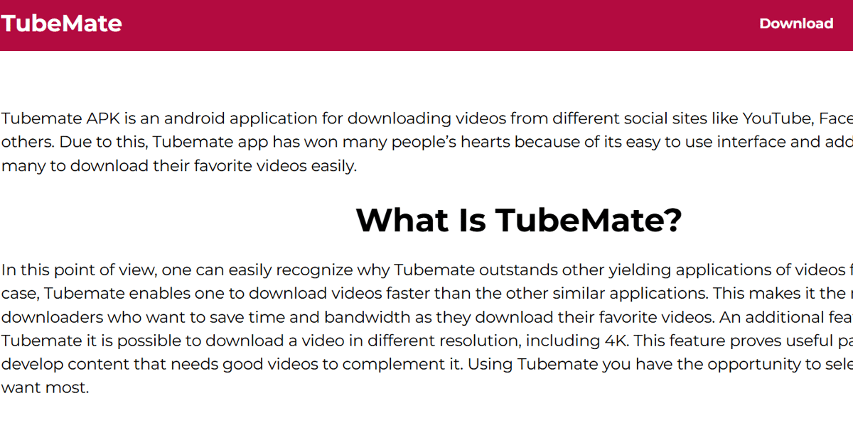 Tubemate official - basf | about.me