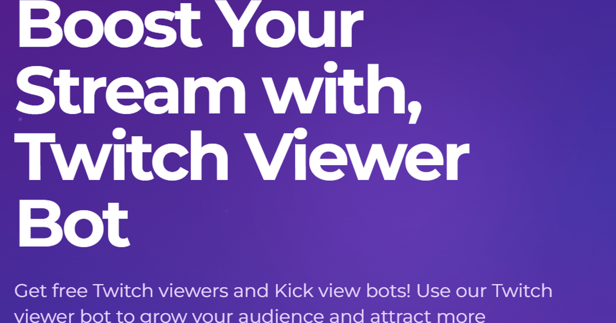 Twitch View Bot | about.me