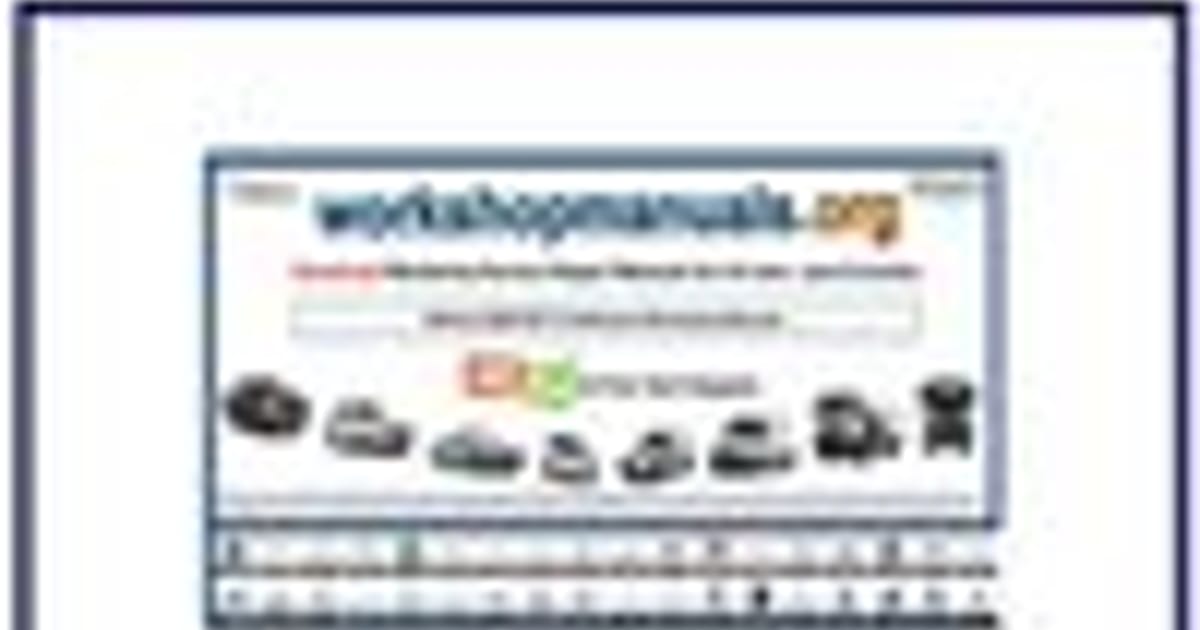 Workshop Manuals - UNIT 3F 4 MANN ISLAND, LIVERPOOL MERSEYSIDE ENGLAND ...